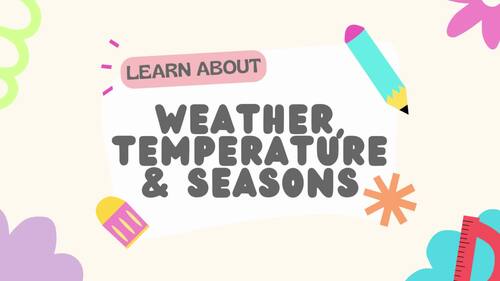 Learn Weather, Temperature & Seasons by Print It Now Products | TPT