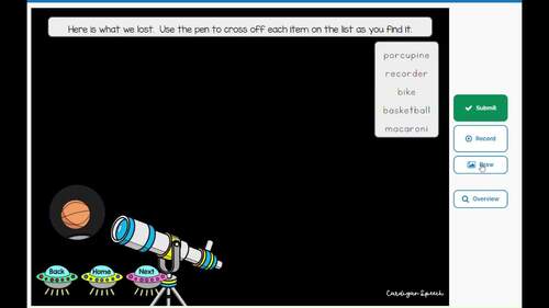 k articulation and g Articulation Activity Outer Space Find It Game ...