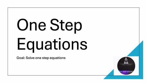Solve One step Equation by Lifelong Learning Center | TPT