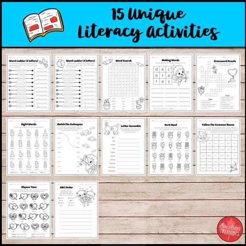 Math and Literacy Activity Pack - Valentine's Day Edition | TPT