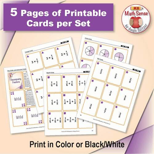 4th Grade Math Sense 12 Card Games & Activities Bundle | Print & PPT ...