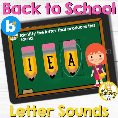 Back to School Letter Sound Identification by Teacher Kimmy | TPT