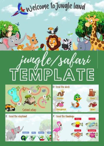 Jungle Theme Powerpoint Template by Teacher Kyla | TPT
