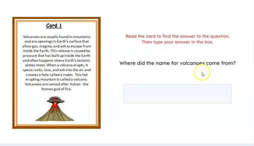 Natural Disasters Volcanoes Scavenger Hunt with Easel Option | TPT