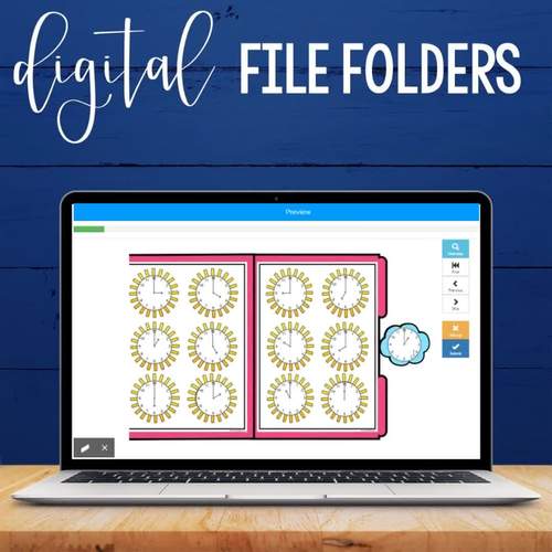 May Telling Time Digital File Folder Activities | TPT