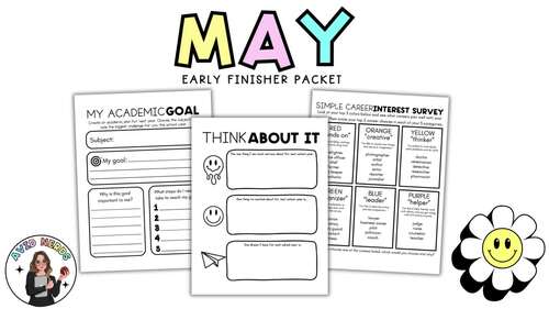 AVID End of Year | May Early Finisher Activity Packet-With WICOR Skills