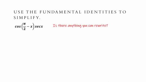 Fundamental Identities (Part 2) PowerPoint™ Presentation by Jellybean Math