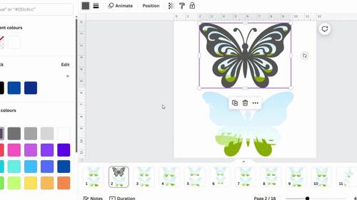 Editable Fill Your Own Butterfly Canva Frame, Make Your Own Canva Template