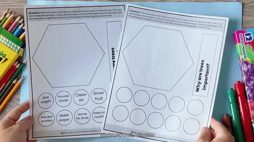 Arbor Day Tree Writing Craft | Arbor Day Tree Shapes Activity ...