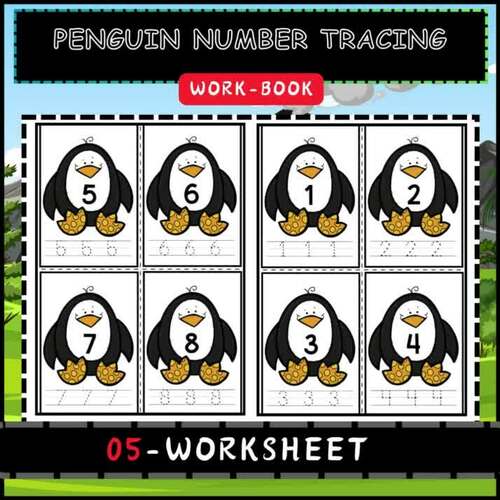 Penguin Number Tracing by LIB Anatomy school | TPT
