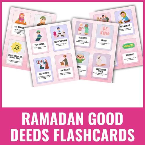 Ramadan Good Deeds Cards for Kids | 30-Day Islamic Activity Printable