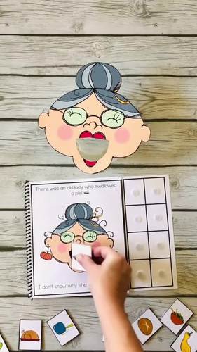 There Was an Old Lady Who Swallowed a Pie Interactive Adapted Book