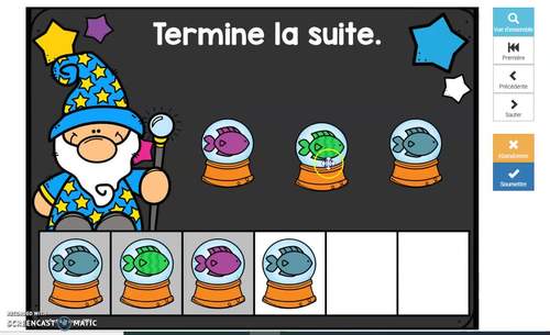 French Patterns | Suites/Régularités BOOM CARDS Distance Learning