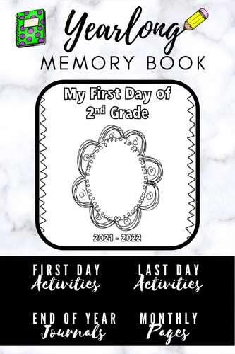 2nd Grade - Yearlong Memory Book - All about me - First day - Back to ...