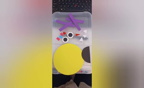 Printable Groovy Shapes Craft by Colorful Classroom by Miss. Kristin Itin