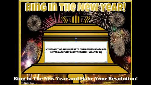 New Year's Resolution Activity Digital For Google Classroom and ...
