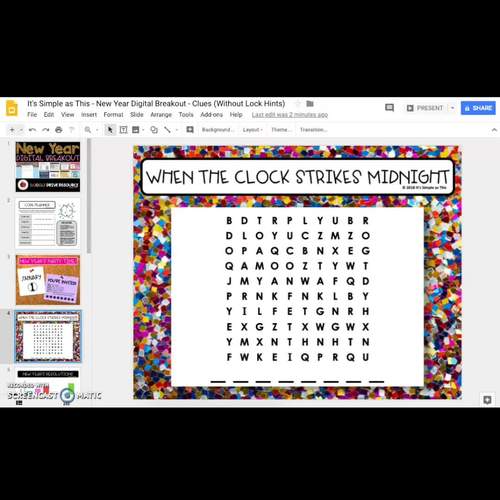 New Year Activities - New Year Escape Room - New Year Breakout - Digital