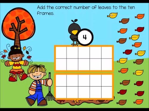 Fall Numbers to 20, Counting Digital Boom Cards (K.CC.B.4, K.CC.B.5 ...