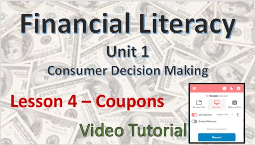 Financial Literacy Unit 1 Les 4 – Video Tutorial by Carol Schmidt