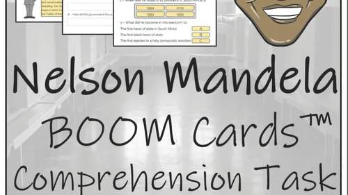 Nelson Mandela BOOM Cards™ Comprehension Activity 5th Grade & 6th Grade