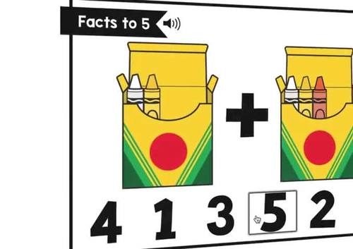 Adding Crayons Kindergarten Boom Cards | TPT