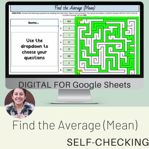 Find the Average (Mean): Task Card Maze by Math with Ms Baron | TPT