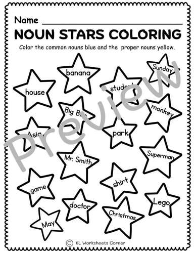 Common and Proper Nouns Sort: Worksheets and Clip Cards by KL Worksheet ...
