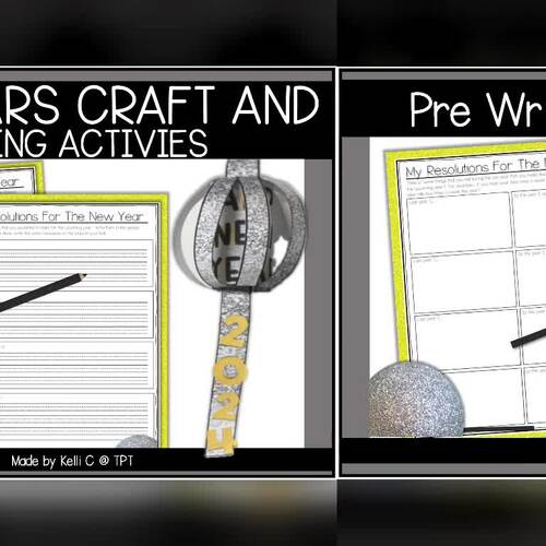 New Year 2025 Resolution Craft and Writing Pages To Write New Year Goals