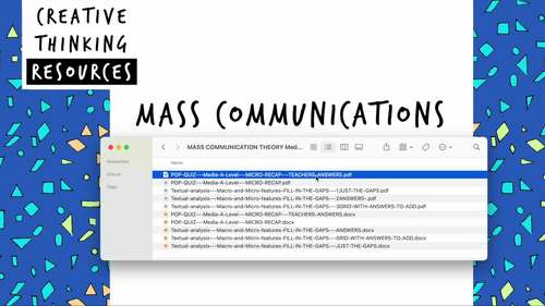 ANALYZING Film TV & Advertising | Mass Media Macro Micro | REVISION ...