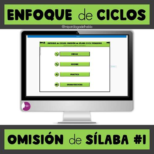 Enfoque de Ciclos Omisión de Sílaba o Spanish Cycles Approach BUNDLE