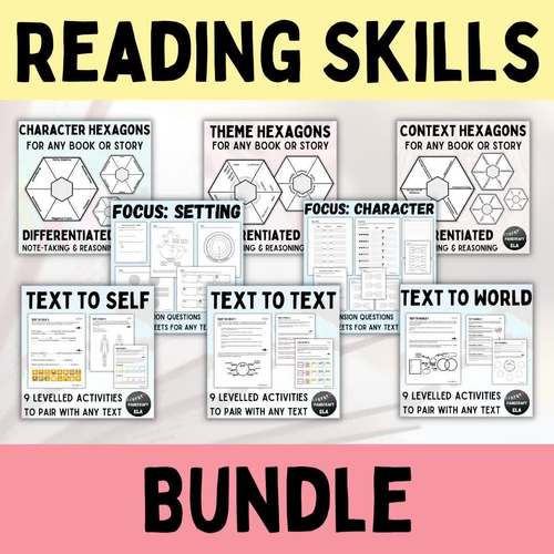 Reading Skills BUNDLE | Making Connections | Hexagon Thinking ...