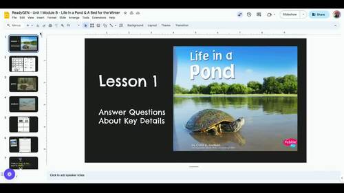 ReadyGEN BUNDLE | U1MB | Slides & Printables | Life In a Pond & A Bed ...