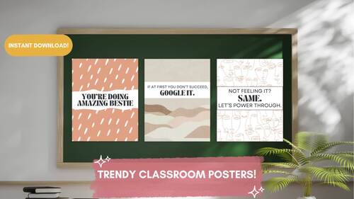 Gen Z Motivational Posters | Neutral Classroom Decor by Literacy Made ...
