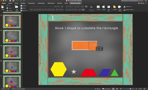 DISTANCE LEARNING 2D Composite Shapes Interactive PowerPoint Game