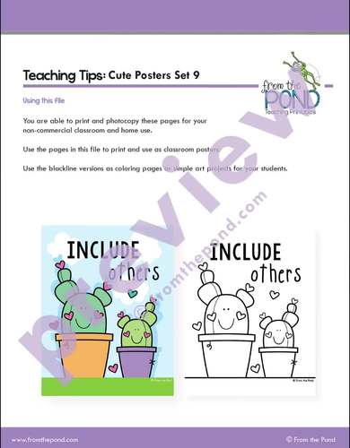 Cactus Motivational Posters – Positive Behavior and SEL Decor for the ...