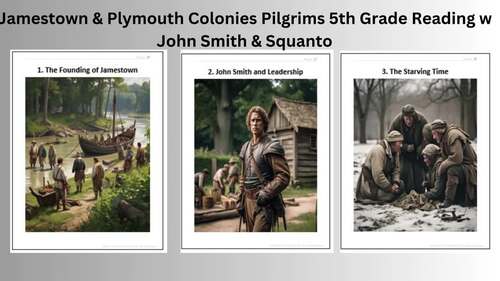 Jamestown & Plymouth Colonies Pilgrims 5th Grade Reading w John Smith ...