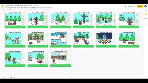 Scrambled Sentences for Google Slides™: Winter Animals by Creation Castle