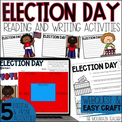All About Election Day Reading Comprehension Activities Webquest ...