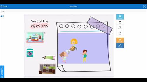 Category Sorting: Persons, Places, Objects Boom Cards™ by Mau SLP