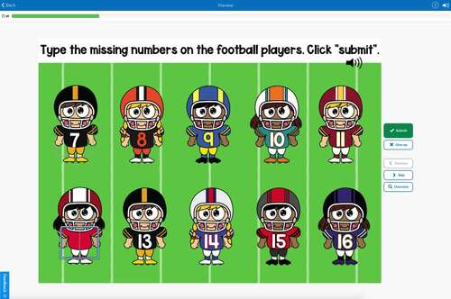 Fill in the Missing Number 0-99 Boom™ Cards | Football Players | TPT