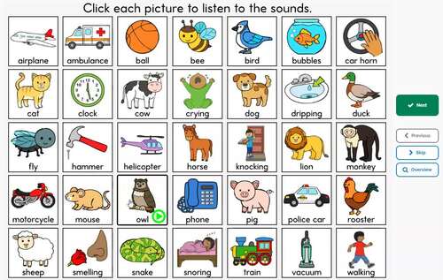 Deaf Education Learning To Listen Sounds Auditory Discrimination Boom ...