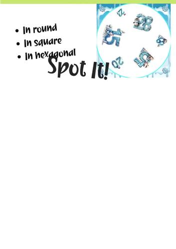 Winter-Themed Spot it Game: Numbers Fun Learning for Elementary + ESL ...