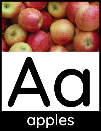 Realistic Fruit Alphabet Posters Real Life Pictures by Oak Roots and Arrows