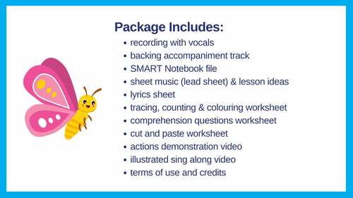 NO PREP Butterfly Life Cycle Song & Activities Package for Spring and ...