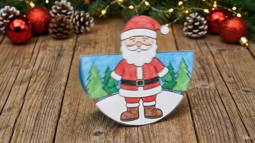 Christmas Foldable Craft l Winter Coloring Activity for Kids by LittleLab