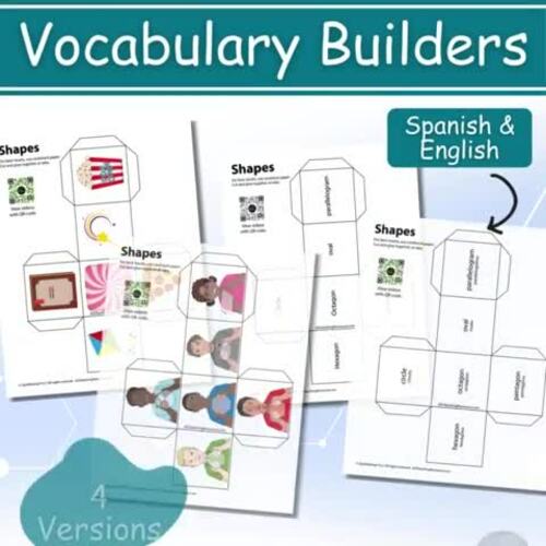 2D Shapes Dice Game Trilingual Printable Vocabulary Game Sign Language ...