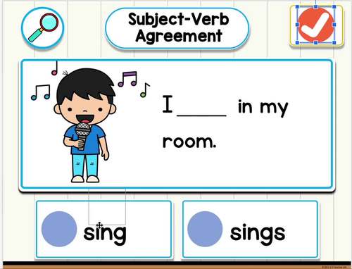 Subject Verb Agreement Digital Learning Google Seesaw by A ...