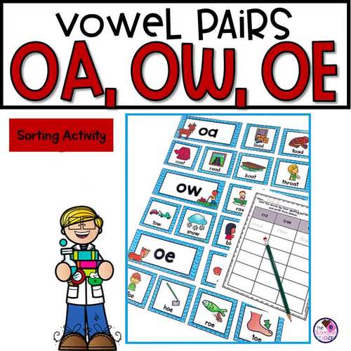 Long O Vowel Team Review OA OW OE Worksheets, Word Sort, Phonics ...
