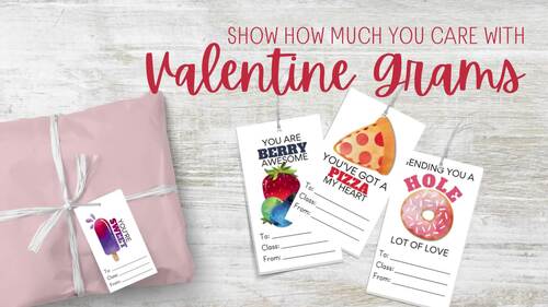 Valentine Grams Classroom PTA or PTO Fundraiser, Valentine Cards, Food ...