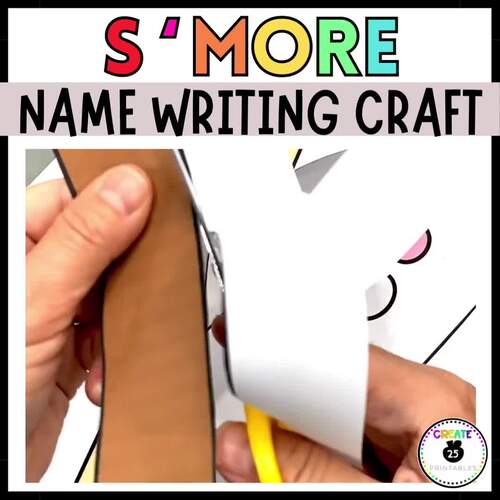 Camping Name Craft | Printable Name Craft for Preschool & Kindergarten